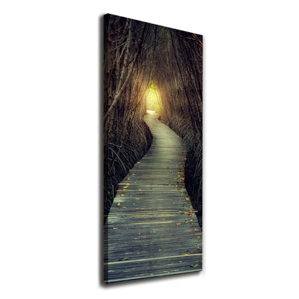 Ebern Designs Pfad im Wald - Kunstdrucke auf Leinwand | Wayfair.de